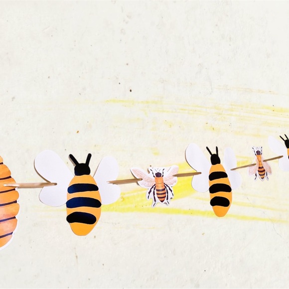 Handmade | Party Supplies | Bees Garland Baby Shower Garland | Poshmark
